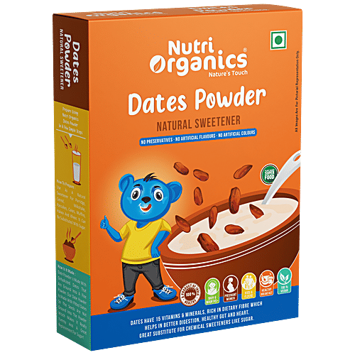 Buy Nutri Organics Dates Powder - Natural Sweetener, Rich In Fiber, For ...