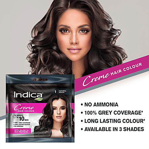 Buy Indica Creme 10 Minutes Hair Color - With Walnut & Silk Proteins ...