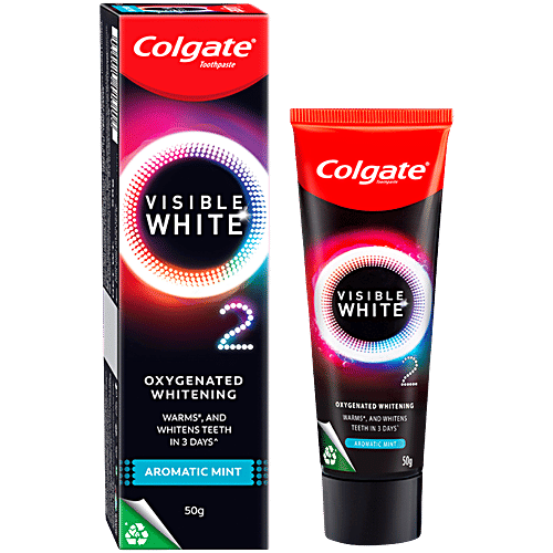 Buy Colgate Visible White O2, Teeth Whitening Toothpaste, Aromatic Mint ...