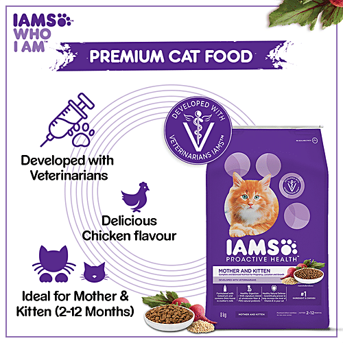 Buy IAMS Proactive Health - Mother & Kitten, Dry Premium Cat Food With ...