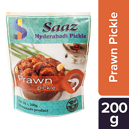 Buy SAAZ HYDERABADI PICKLE Hyderabadi Prawn Pickle - Made With Fresh ...