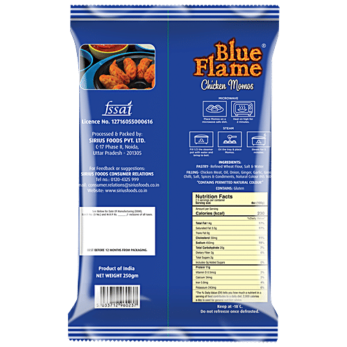 Buy Blue Flame Chicken Momos - Ready To Steam/Fry Dumplings, For ...