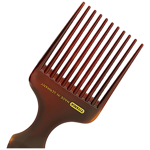 Buy Titania Afro Hair Comb - With Wide Teeth, Durable, Big, Havana ...