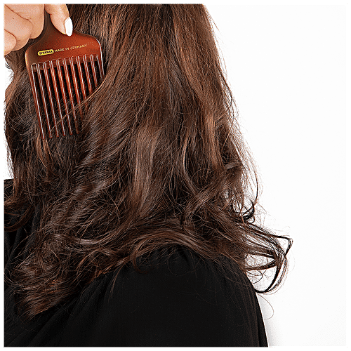 Buy Titania Afro Hair Comb - With Wide Teeth, Durable, Big, Havana ...