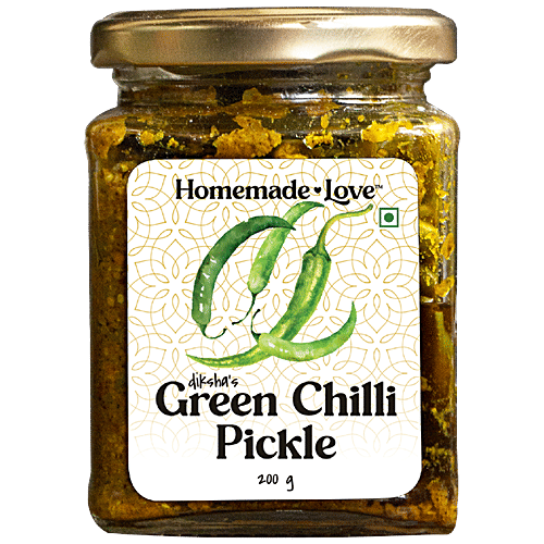 Buy Homemade Love Green Chilli Pickle - Spicy Hot & Sweet Taste Online ...