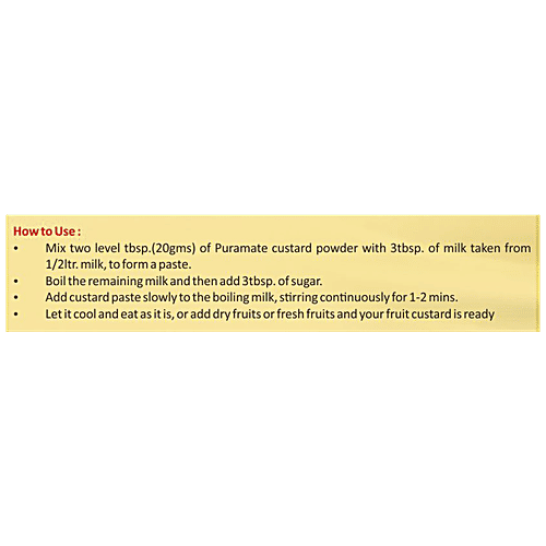 Buy Puramate Custard Powder - Vanilla Online at Best Price of Rs 36 ...