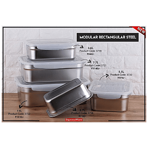 Buy Signoraware Modular Rectangular Steel Container - High Quality ...
