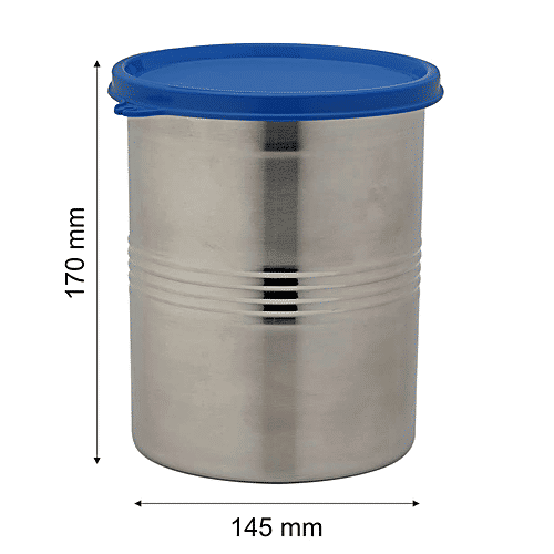 Buy Signoraware Modular Steel Container - High Quality, Round, Blue ...