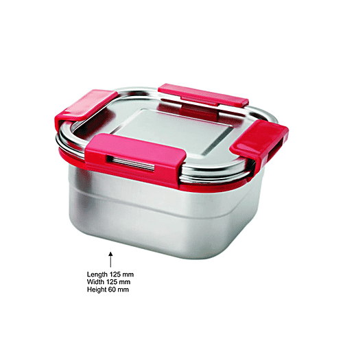 Buy Signoraware SquareX Steel Lunch Box With Lid - High Quality, Blue ...