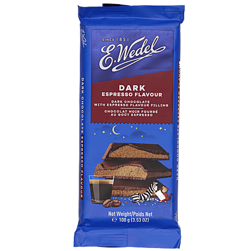 Buy Wedel Dark Chocolate With Espresso Filling Bar - Rich Flavour ...