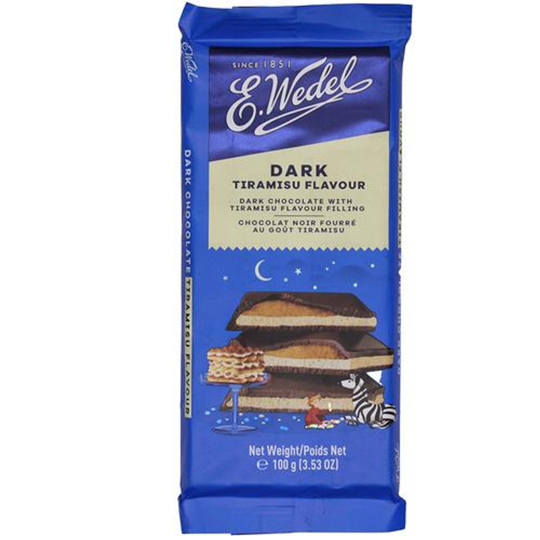 Buy Wedel Dark Chocolate With Tiramisu Filling Bar - Rich Flavour ...
