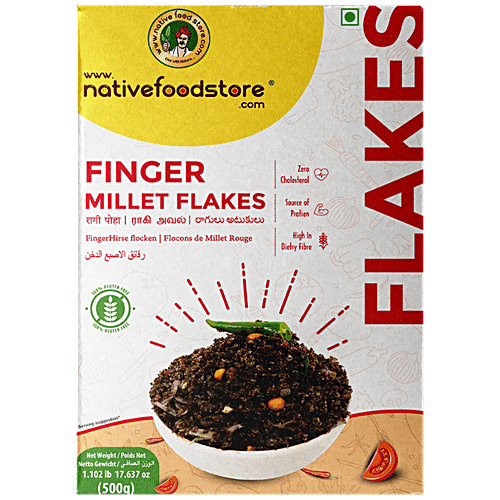 Buy Nativefoodstore Ragi/Finger Millet Flakes - Rich In Protein & Fibre ...