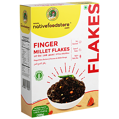 Buy Nativefoodstore Ragi/Finger Millet Flakes - Rich In Protein & Fibre ...