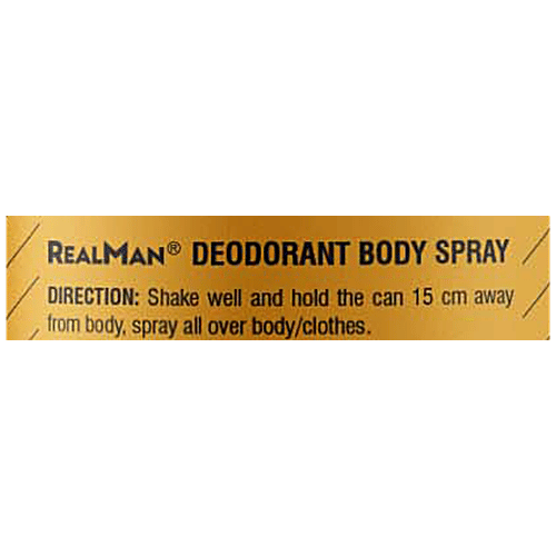 Buy REALMAN Real Man Deodorant Body Spray - Thrill, Intense Sensual ...