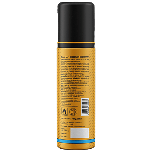 Buy REALMAN Real Man Deodorant Body Spray - Attract, Intense Sensual ...