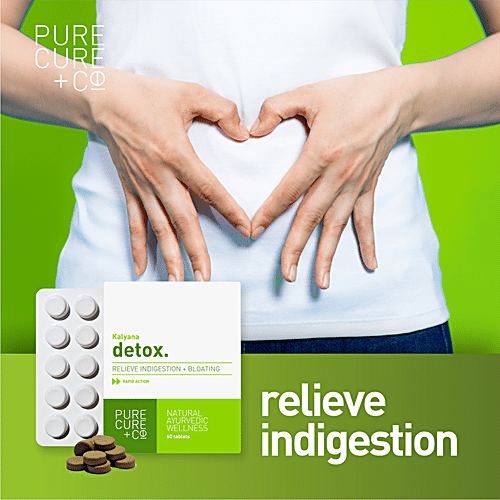 Buy PURECURE+CO Detox Tablets - Natural Ayurvedic Wellness, Relieves Indigestion & Bloating ...