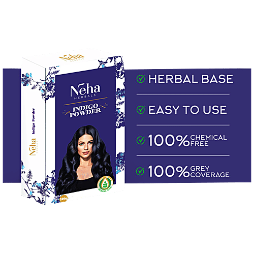 Buy Neha Herbals Indigo Powder - Natural Hair Colour Dye Online at Best ...