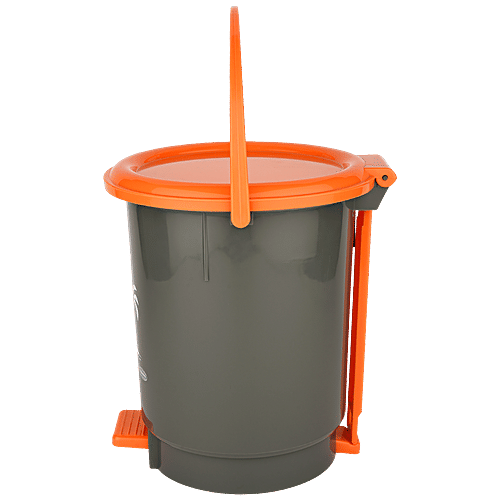 Buy Asian Look Beautiful Dustbin Jr 8 Ltr with Handle - Orange Online ...