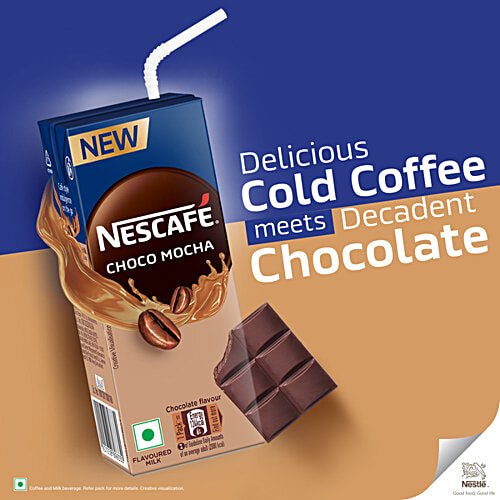 Buy Nescafe Choco Mocha Cold Coffee - Flavoured Milk, Ready To Drink ...