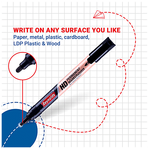 Buy Reynolds HD Permanent Marker - Refillable, Smudge-Proof, For All ...