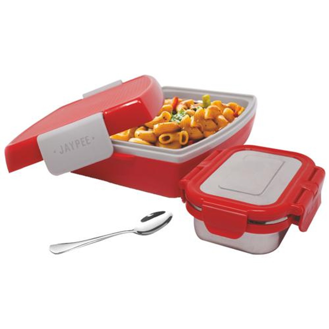 Buy Jaypee Dure Stainless Steel Lunch Box - Durable, Red Online at Best ...