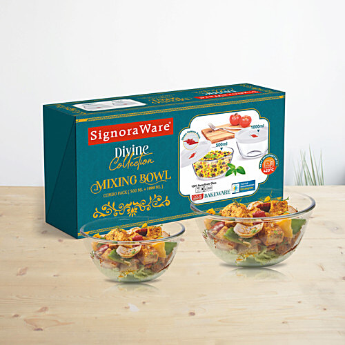 Buy Signoraware Borosilicate Glass Mixing & Serving Bowl Online at Best ...