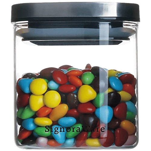 Buy Signoraware Trison Square Borosilicate Glass Jar - Clear Online at ...