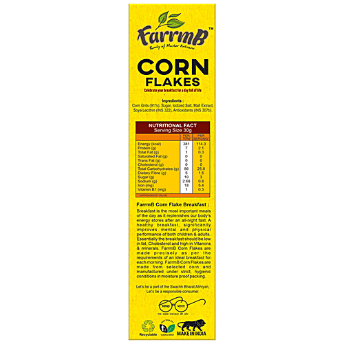 Buy FarrmB Corn Flakes - Rich In Protein & Iron Online at Best Price of ...