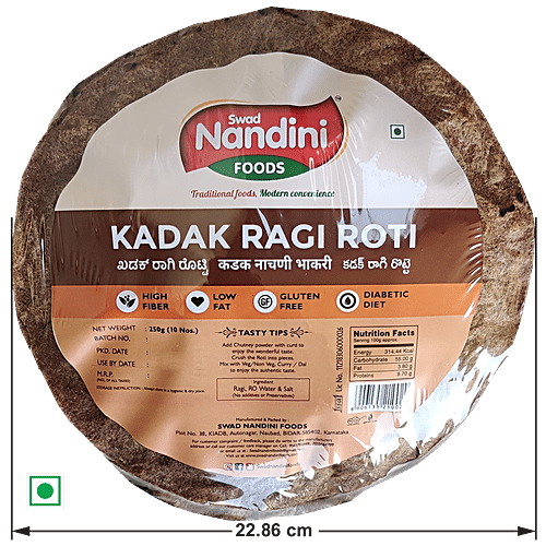 Buy SWAD NANDINI FOODS Kadak Ragi Roti - 10 Nos Online at Best Price of ...