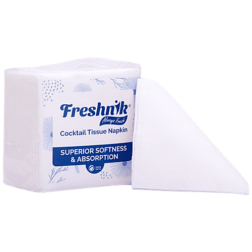 Buy Freshnik Tissues Cocktail Tissue Napkins / Serviettes - 100% Virgin ...