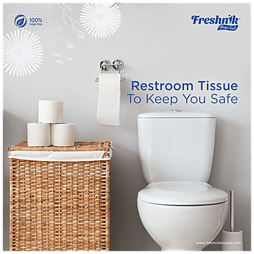 Buy Freshnik Tissues Restroom Tissue Roll - 100% Virgin Paper, Soft ...
