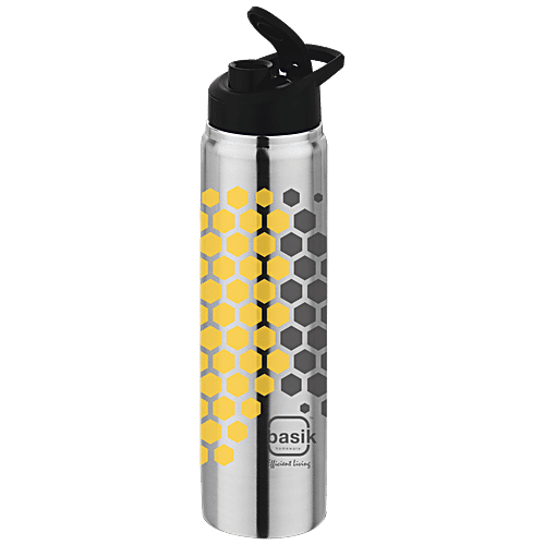 Buy Basik EUREKA Black/Slliver Stainless steel Fridge Bottles Online at ...
