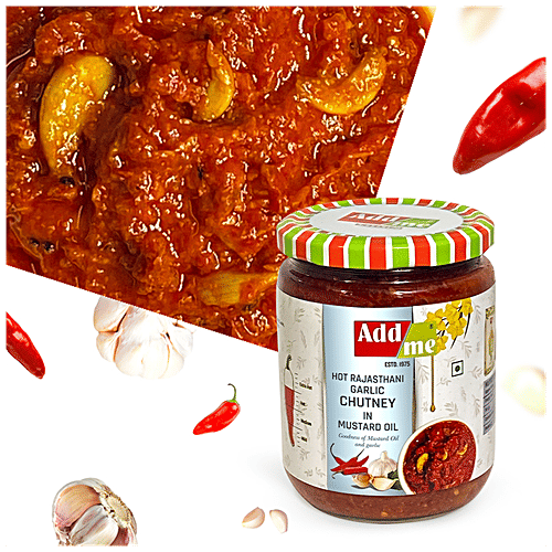 Buy Add Me Hot Rajasthani Garlic Chutney In Mustard Oil - Handmade ...