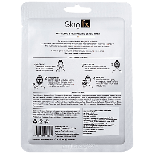 Buy Skin Fx Anti-Aging & Revitalising Sheet Mask In Japanese Cotton ...