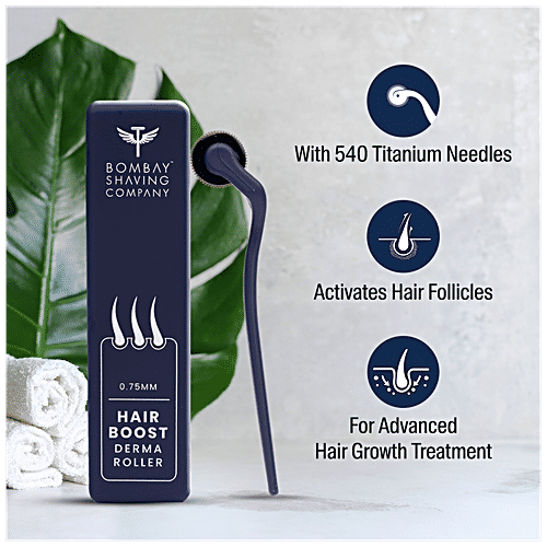 Buy Bombay Shaving Company Derma Roller with 540 Titanium Needles 0.75 ...