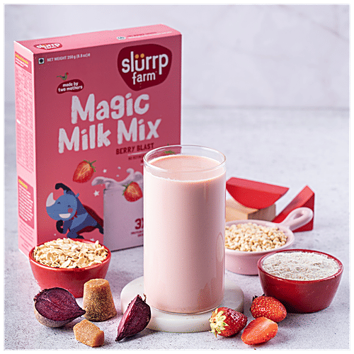 Buy Slurrp Farm Magic Milk Mix - Berry Blast, High In Protein, Fibre ...