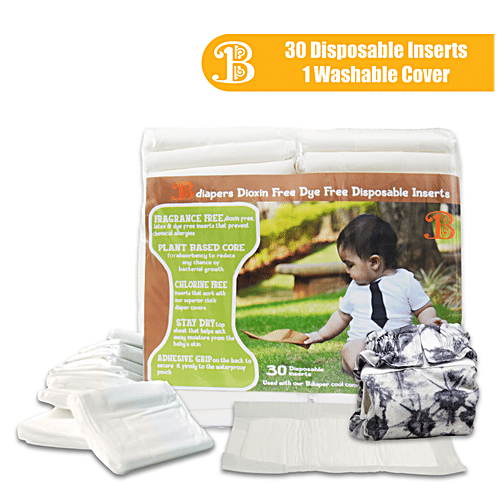 Buy Bdiapers Chemical Free Disposable Nappy Pads - No Fragrance & Dye ...