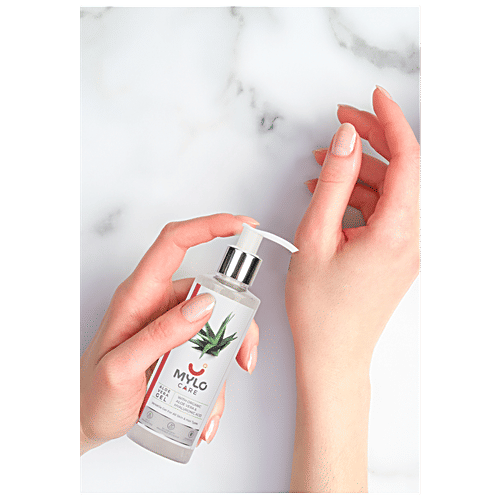Buy Mylo Care Aloe Vera Gel - With 99% Organic Aloe Vera & Vitamin E ...