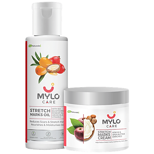 Buy Mylo Care Stretch Marks Combo - Oil & Cream, Scar Removal & Skin ...
