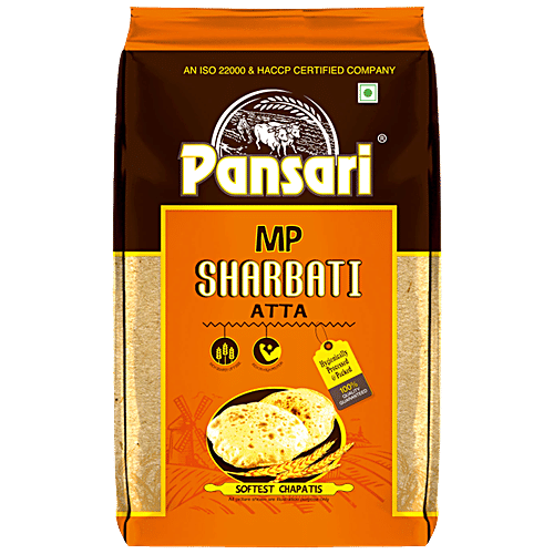 Buy PANSARI MP Sharbati Atta - Fibre Rich Online at Best Price of Rs ...