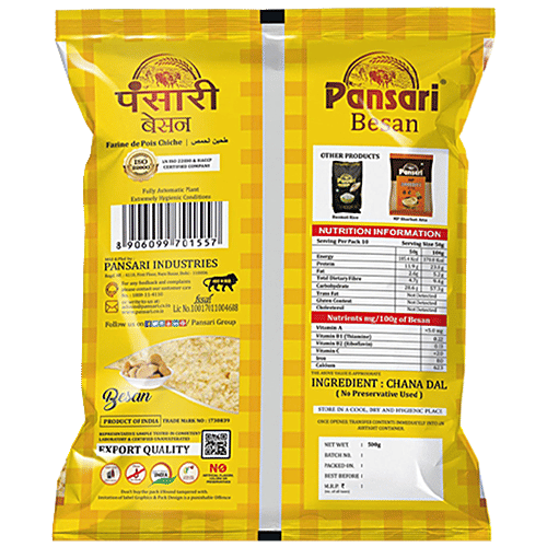 Buy PANSARI Besan/Gram Flour - Gluten Free Online at Best Price of Rs ...