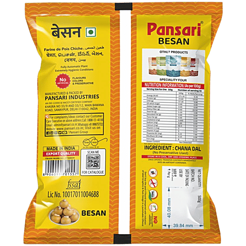 Buy PANSARI Besan/Gram Flour - Gluten Free Online at Best Price of Rs ...