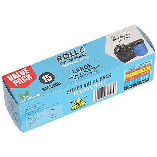 Buy ROLLO Garbage Bag On Roll - Large, Eco-Friendly, Suitable For Dry ...