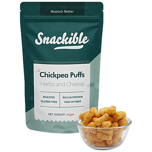 Buy Snackible Herbs & Cheese Chickpea Puffs - Baked Snacks, Gluten Free ...