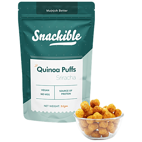Buy Snackible Sriracha Quinoa Puffs - Vegan, Spicy, Crunchy, Delicious ...