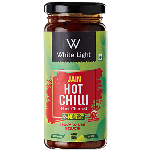Buy White Light Jain Hot Chilli Sauce - No Onion & Garlic,Authentic ...