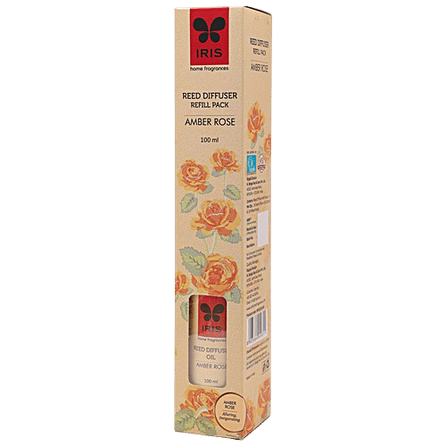 Buy IRIS Amber Rose Reed Diffuser Refill Set - 100 ml diffuser oil, 16 ...