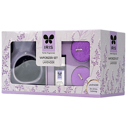 Buy IRIS Lavender Fragrance Vaporizer and Tealights Set Online at Best ...