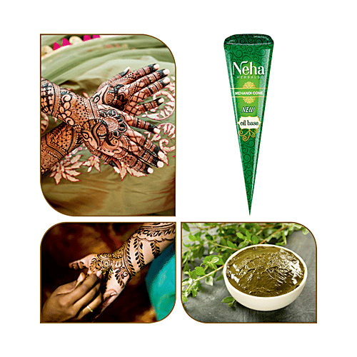 Buy Neha Herbals Mehandi Cone With Oil Base - High Quality, Easy To Use ...