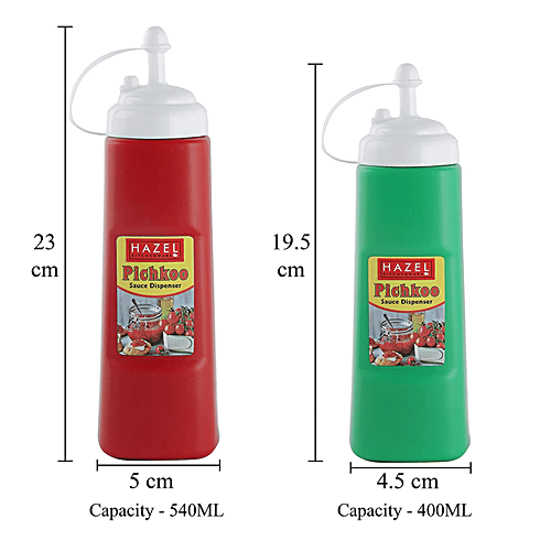 Buy HAZEL Squeeze Bottle/Sauce Dispenser Set With Cap - Easy To Use ...